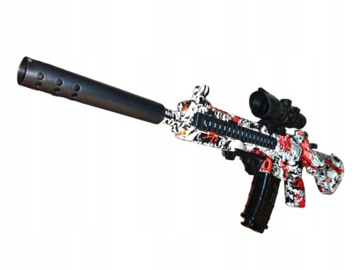 M416 gelinis ginklas - Blasteris (Raudonas) - GelGun.lt
